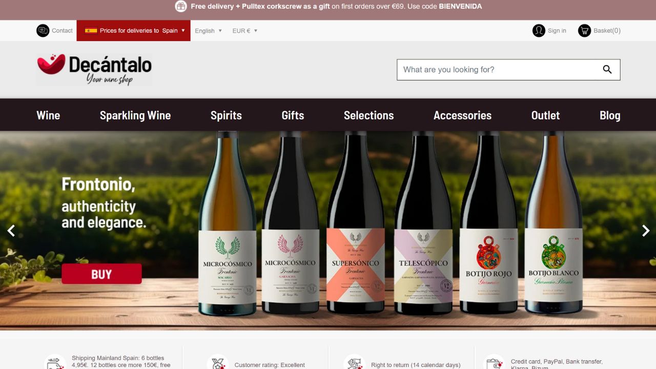 Decantalo Review - site title
